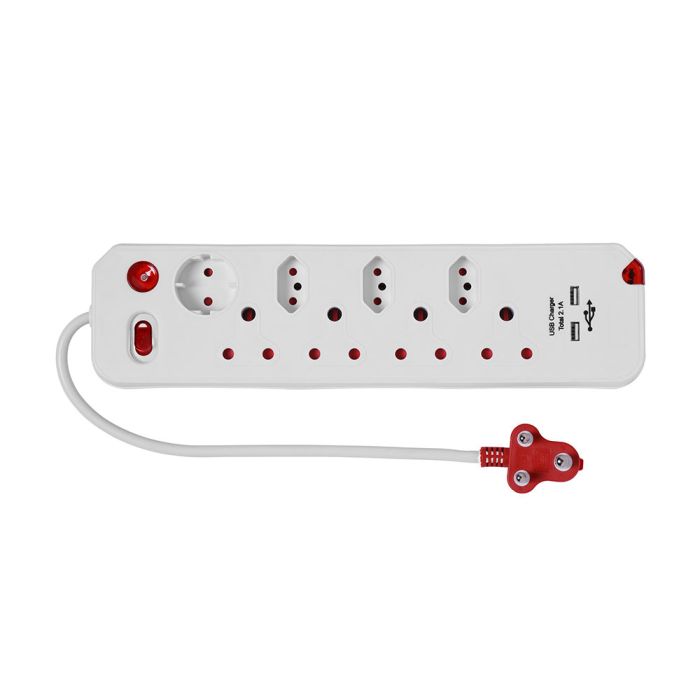 Multiplug 8 Way Surge, Single Switch, 2.1 AMP USB | Cachet | Electrical ...
