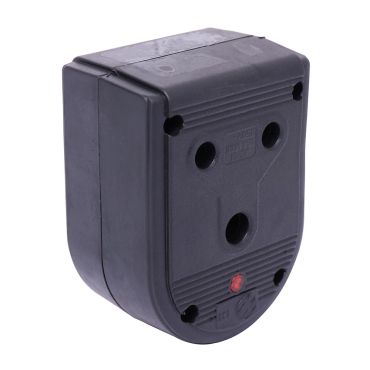 Plug Top 16A Rubber Black H/Duty | Cachet | Electrical | Extensions & Plugs